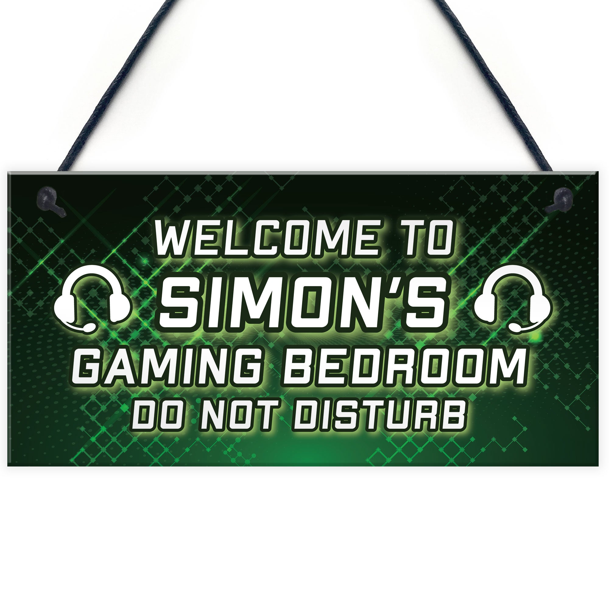 WELCOME Sign For Gaming Room Door Sign PERSONALISED – Red Ocean Gifts