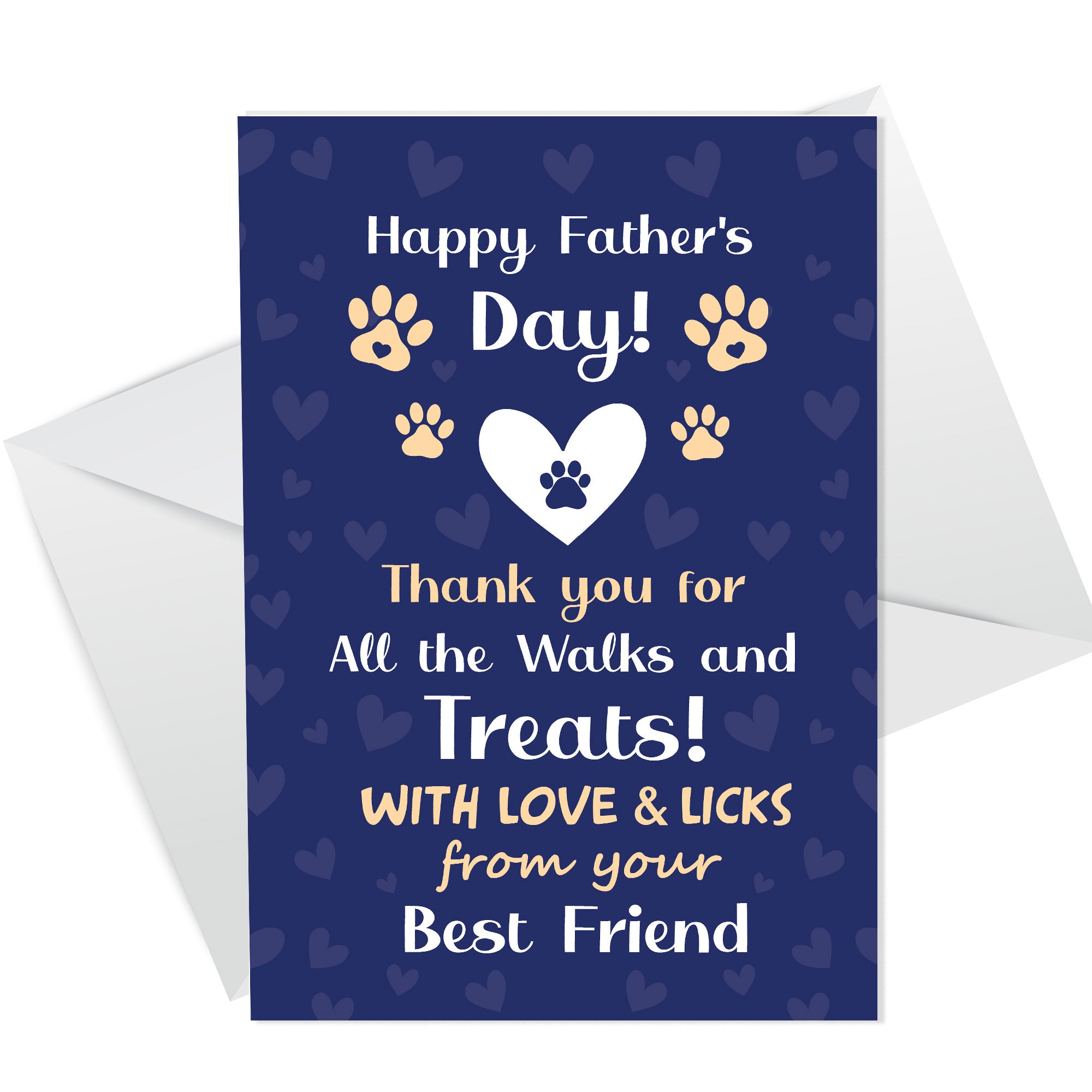 Fathers Day Card From Dog, DOG DAD CARD, Card From Dog – Red Ocean Gifts