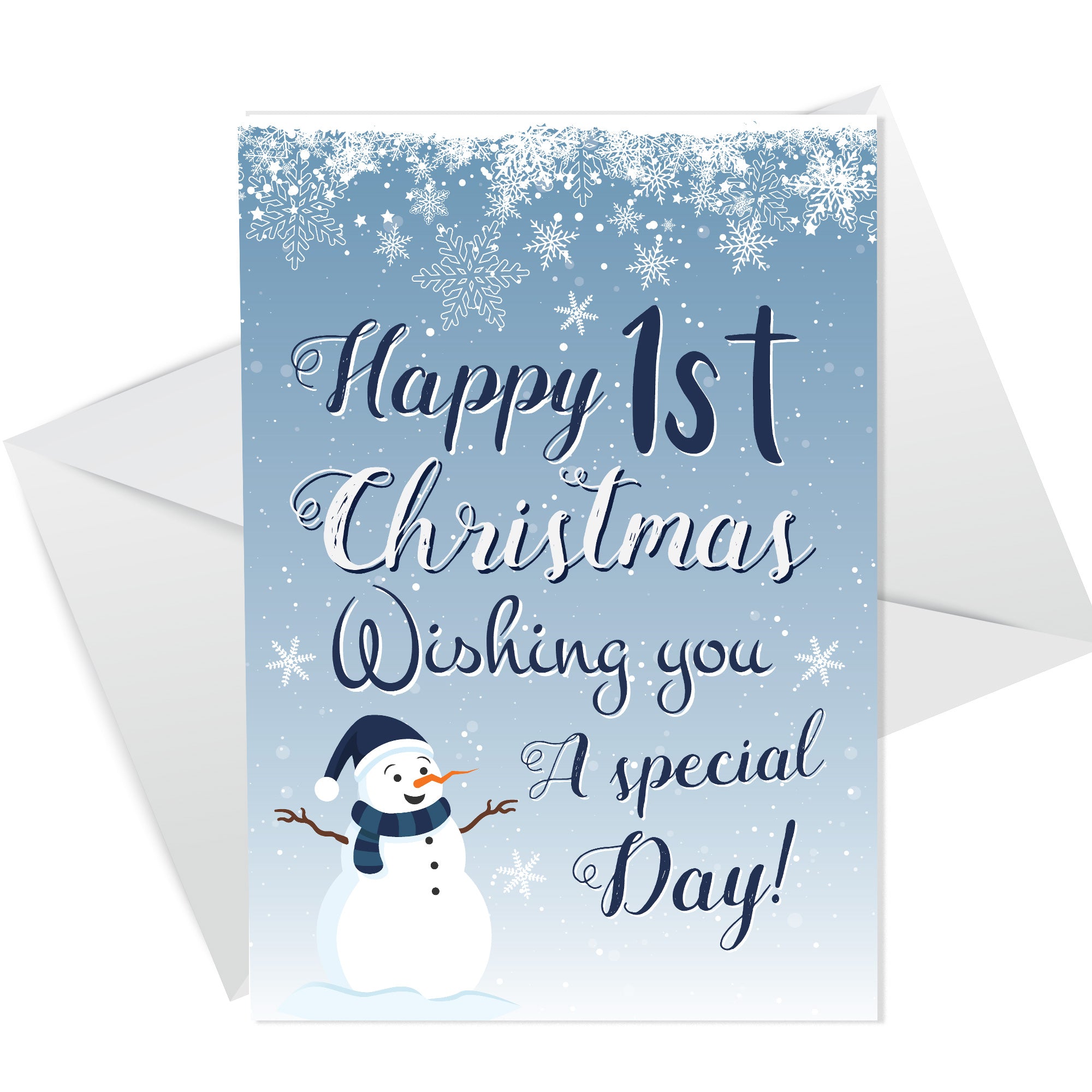 Happy 1st Christmas Card For Daughter Son Handmade Christmas – Red ...