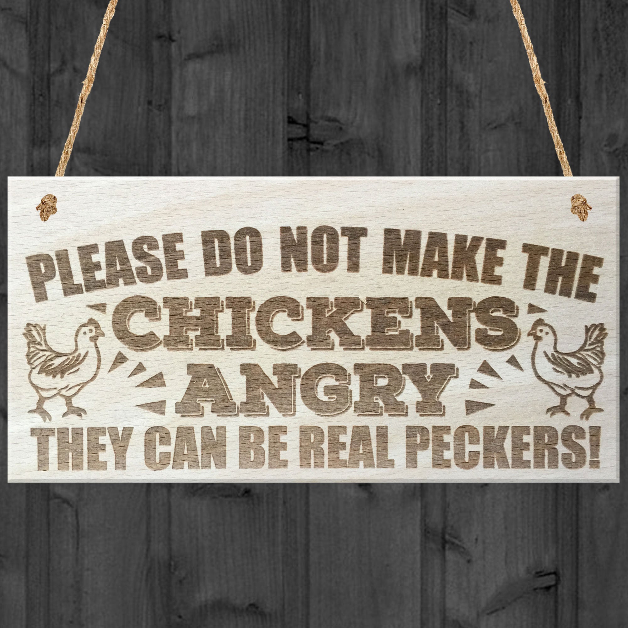 Don't Make The Chickens Angry Novelty Hanging Plaque Sign – Red Ocean Gifts