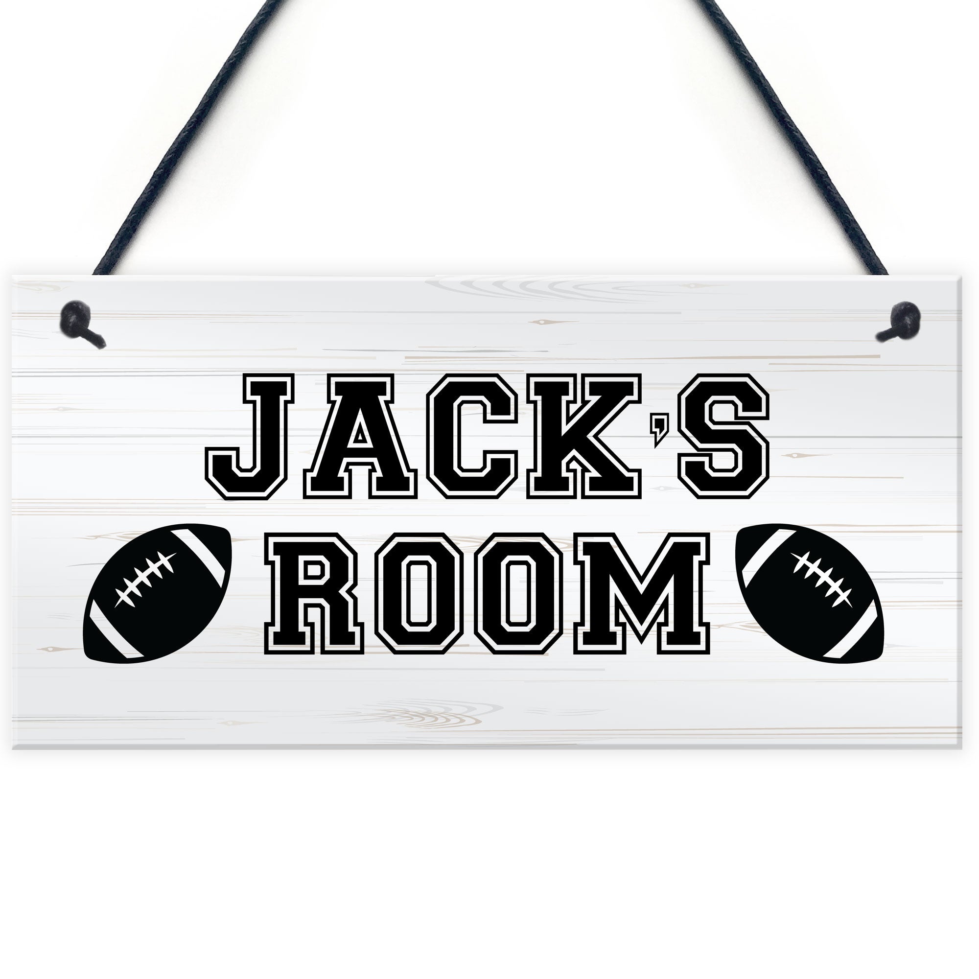 Rugby Room Door Sign PERSONALISED Boys Bedroom Decor Rugby Gifts – Red ...
