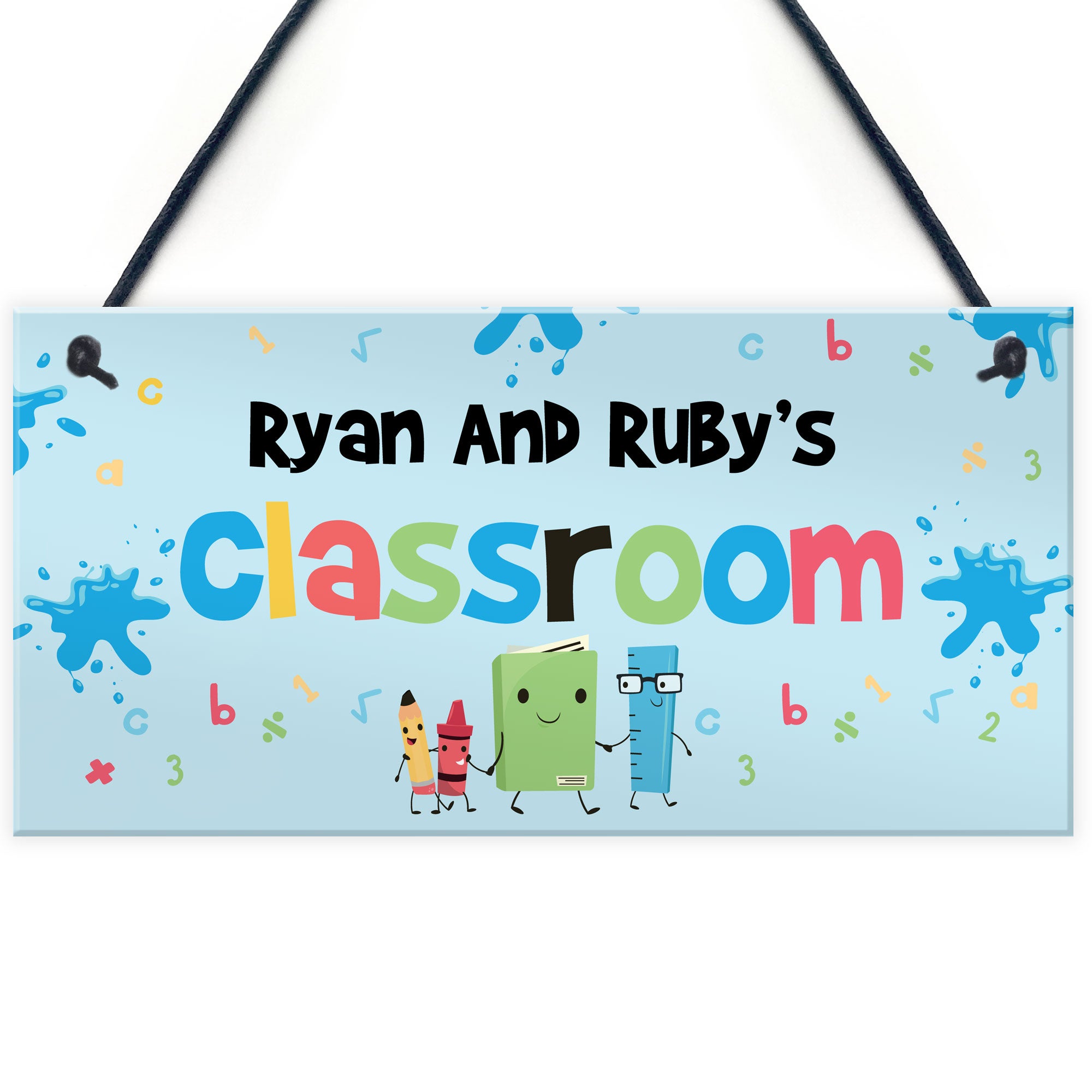 Personalised Classroom Sign For Daughter Son Hanging Door Sign – Red ...