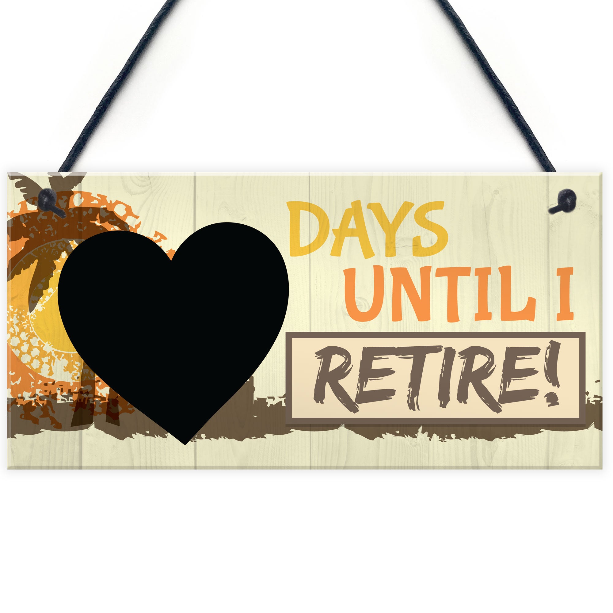 Days Until I Retire Chalkboard Countdown Plaque Retirement Sign – Red ...