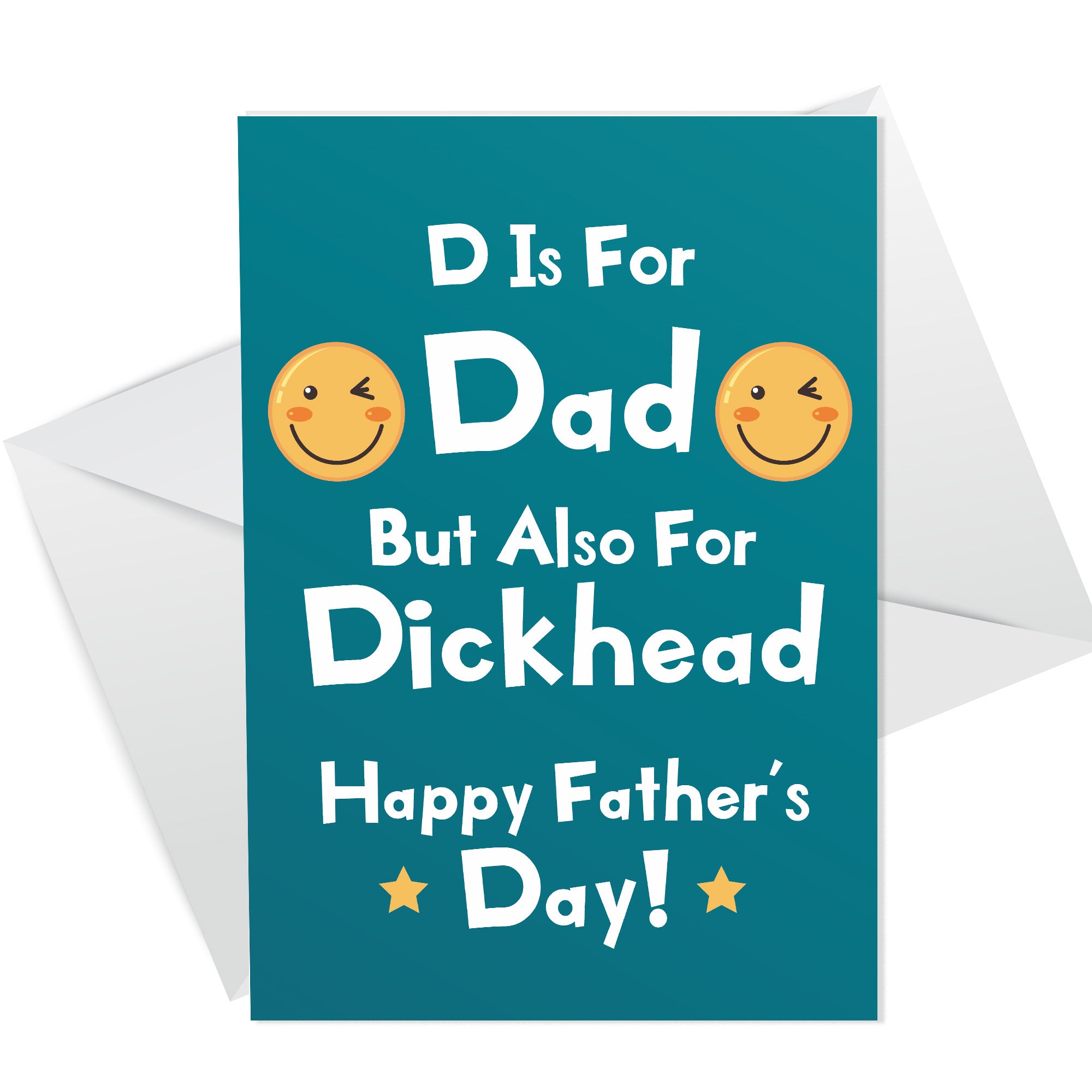Rude Fathers Day Card From Daughter Son Funny Card For Dad – Red Ocean ...