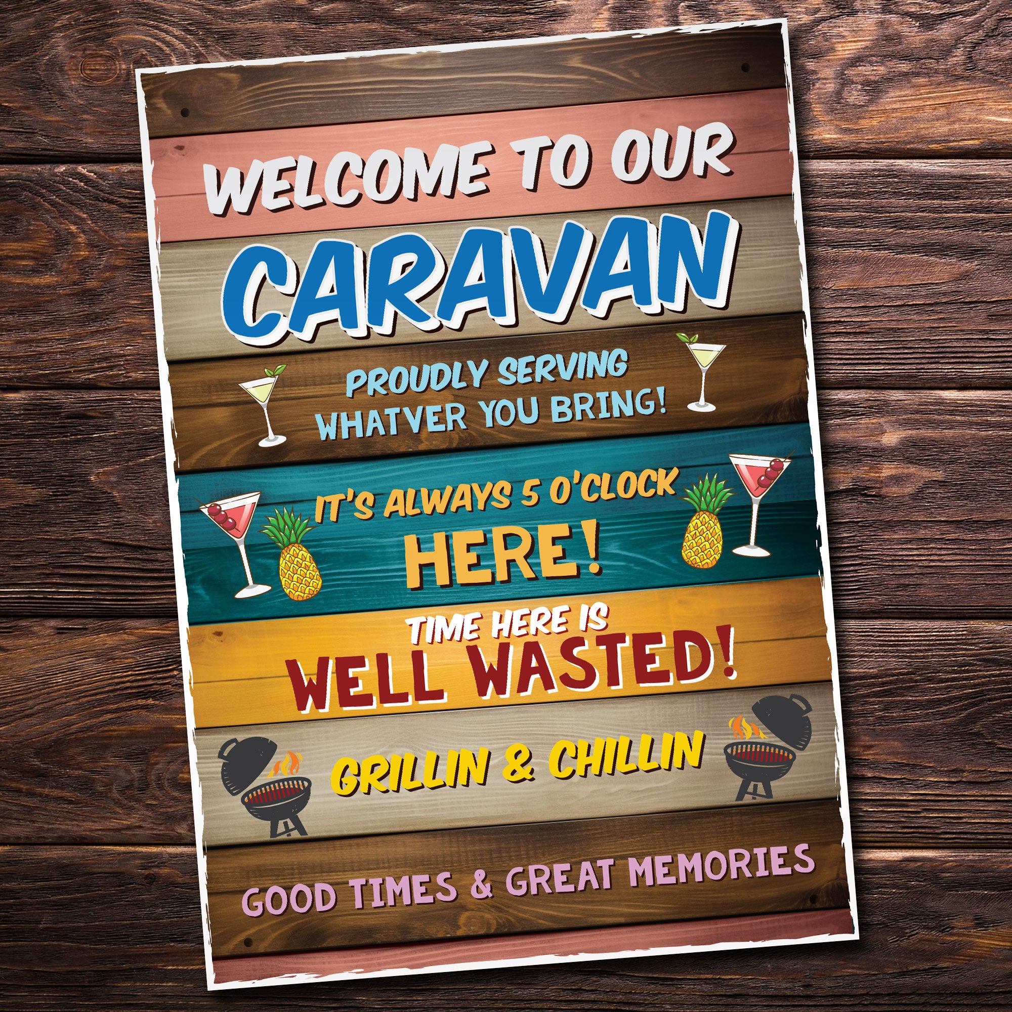Funny Welcome To Our Caravan Sign Novelty Caravan Sign Welcome – Red ...