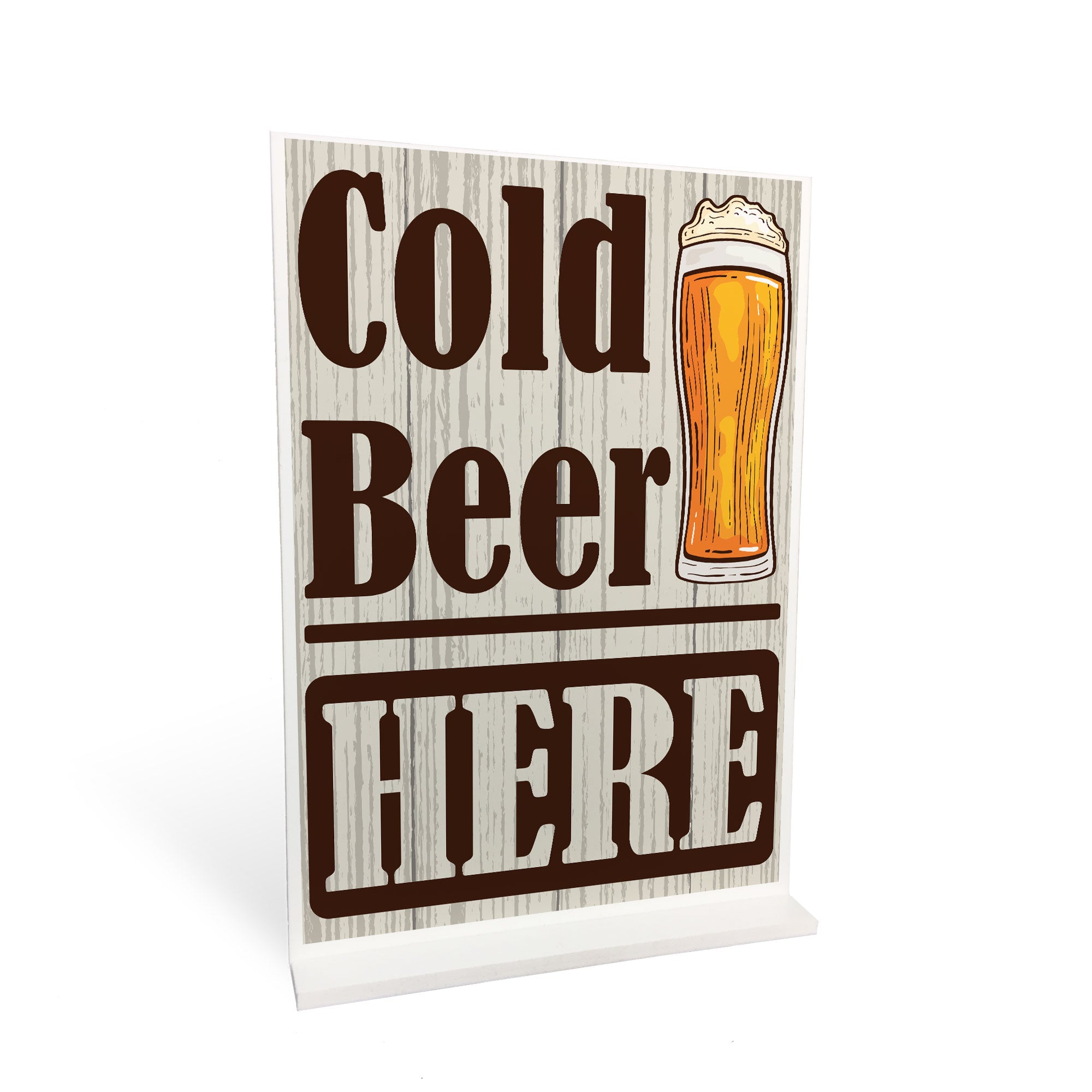 COLD BEER HERE Standing Plaque Home Bar Sign Beer Alcohol Gift – Red ...