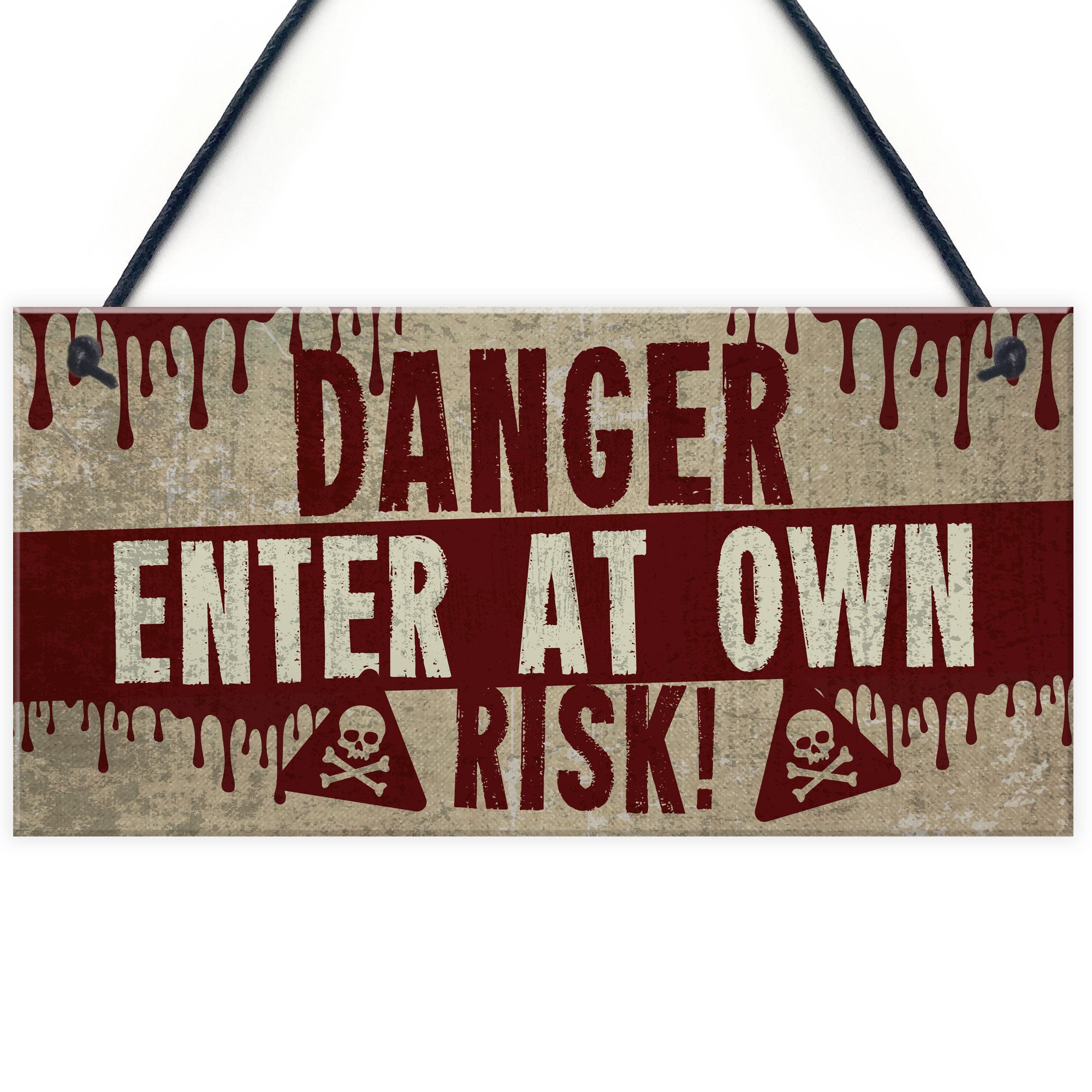 Keep Out Sign Hanging Door Sign For Boys Bedroom Man Cave Gift – Red ...