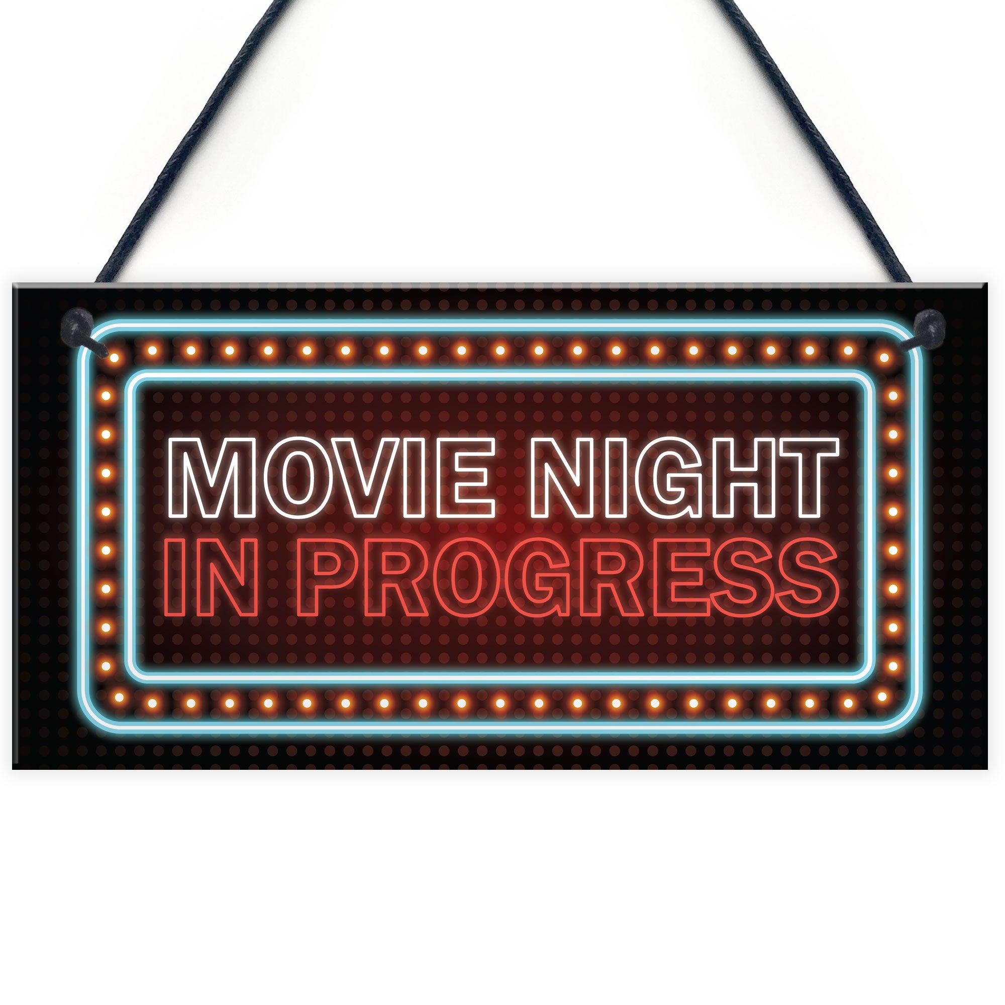 Novelty Cinema Room Sign NEON EFFECT Movie Night Plaque – Red Ocean Gifts