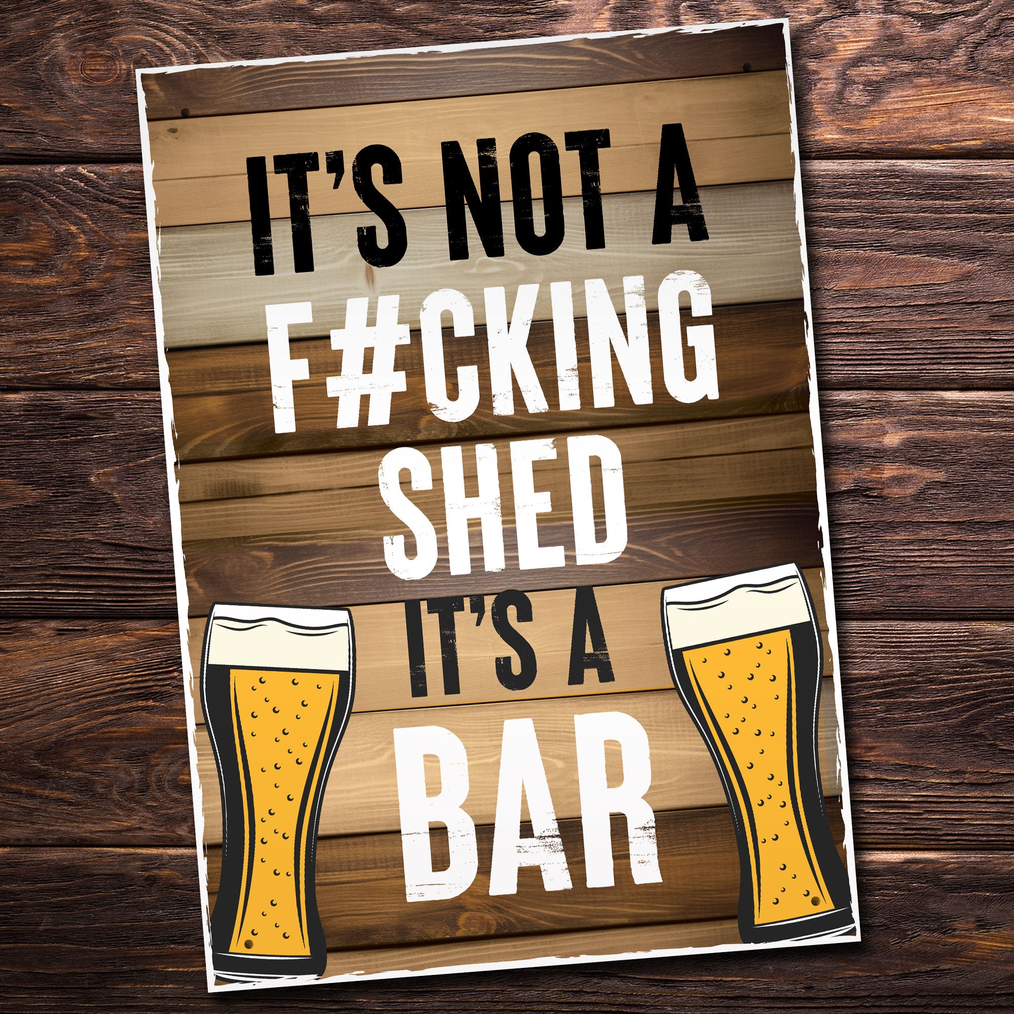 Rude Shed Sign Funny Home Bar Sign Hanging Garden Sign Shed – Red Ocean ...