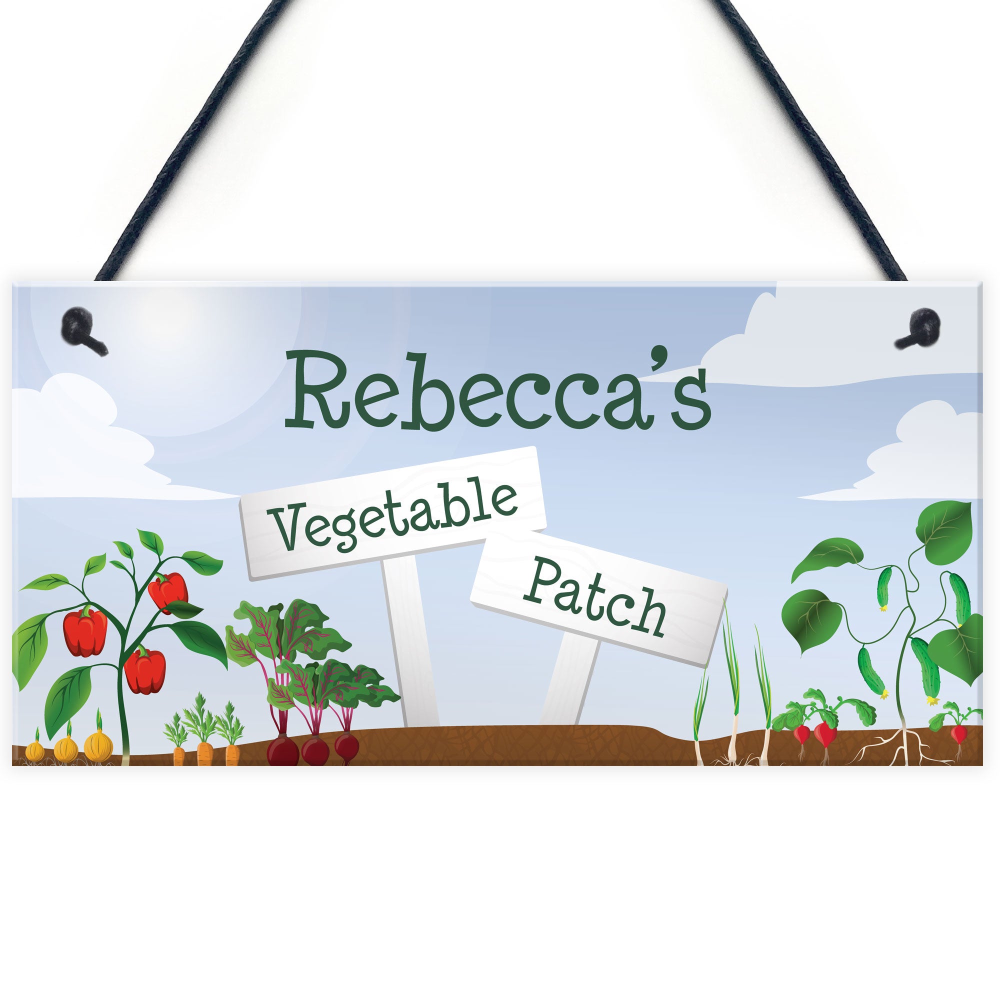 Personalised Vegetable Patch Sign Outdoor Garden Shed Sign – Red Ocean ...