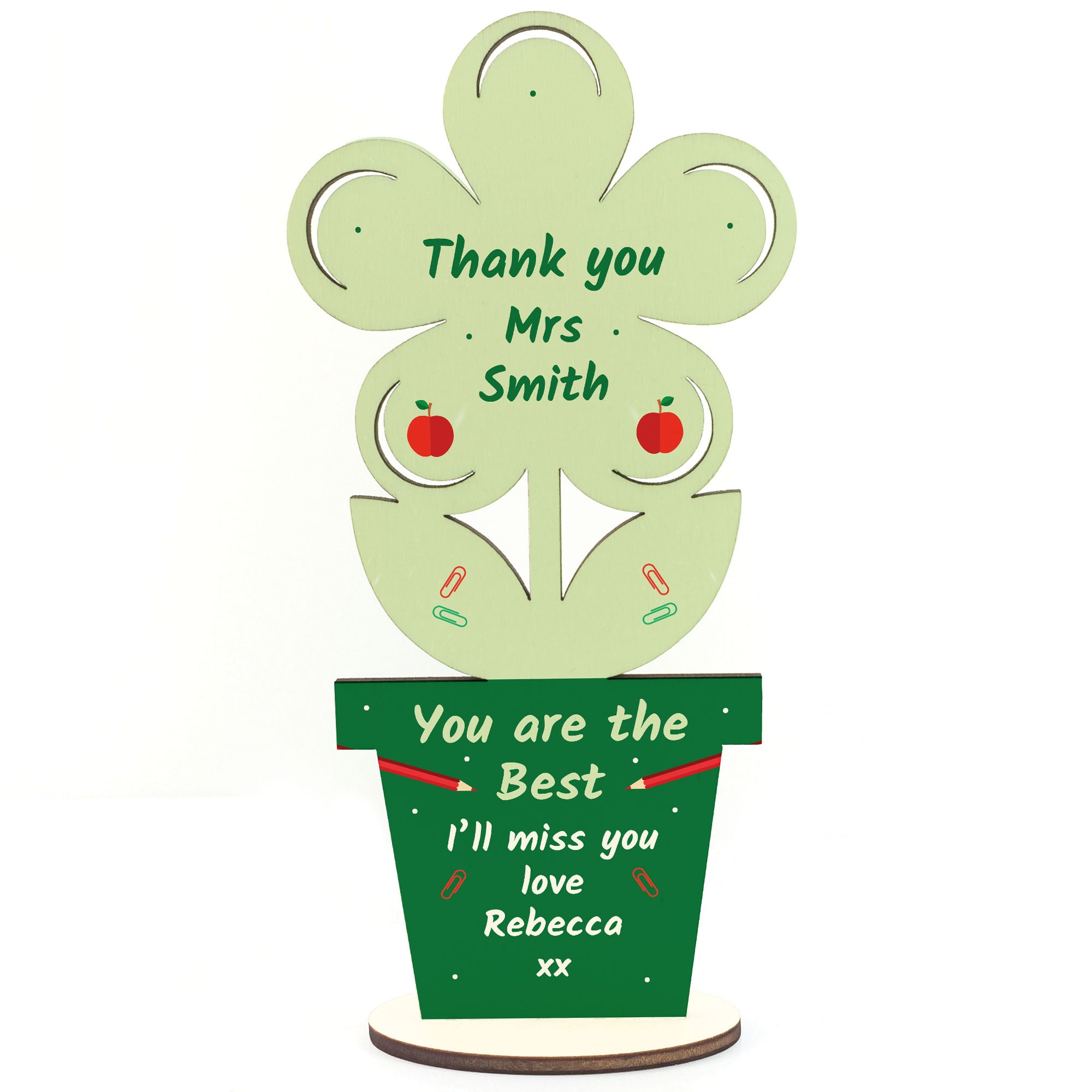 Thankyou Miss You Teacher Assistant Poem Leaving School Nursery – Red ...