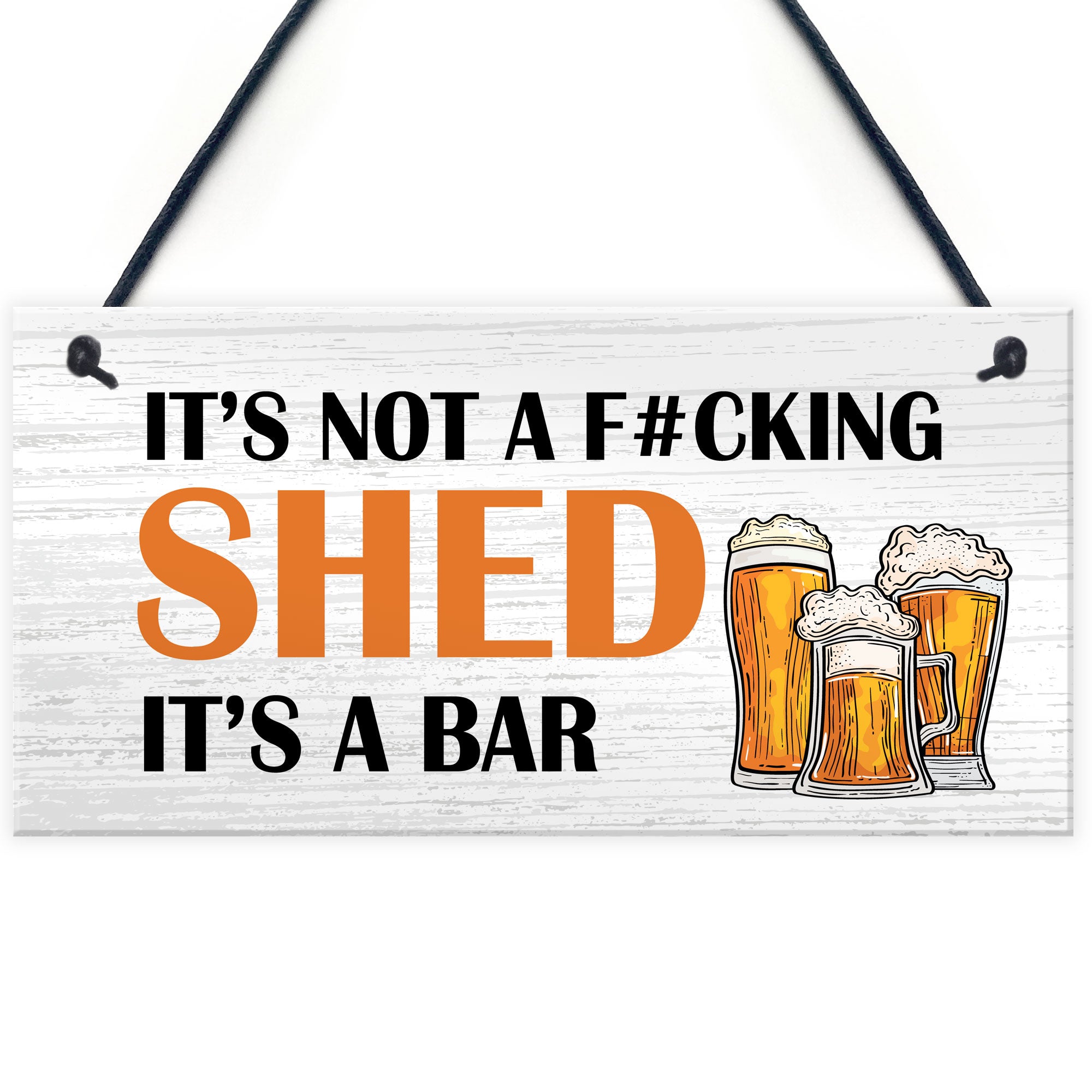Funny Joke ITS A BAR Sign Shed Sign Home Bar Sign Hanging Plaque – Red ...