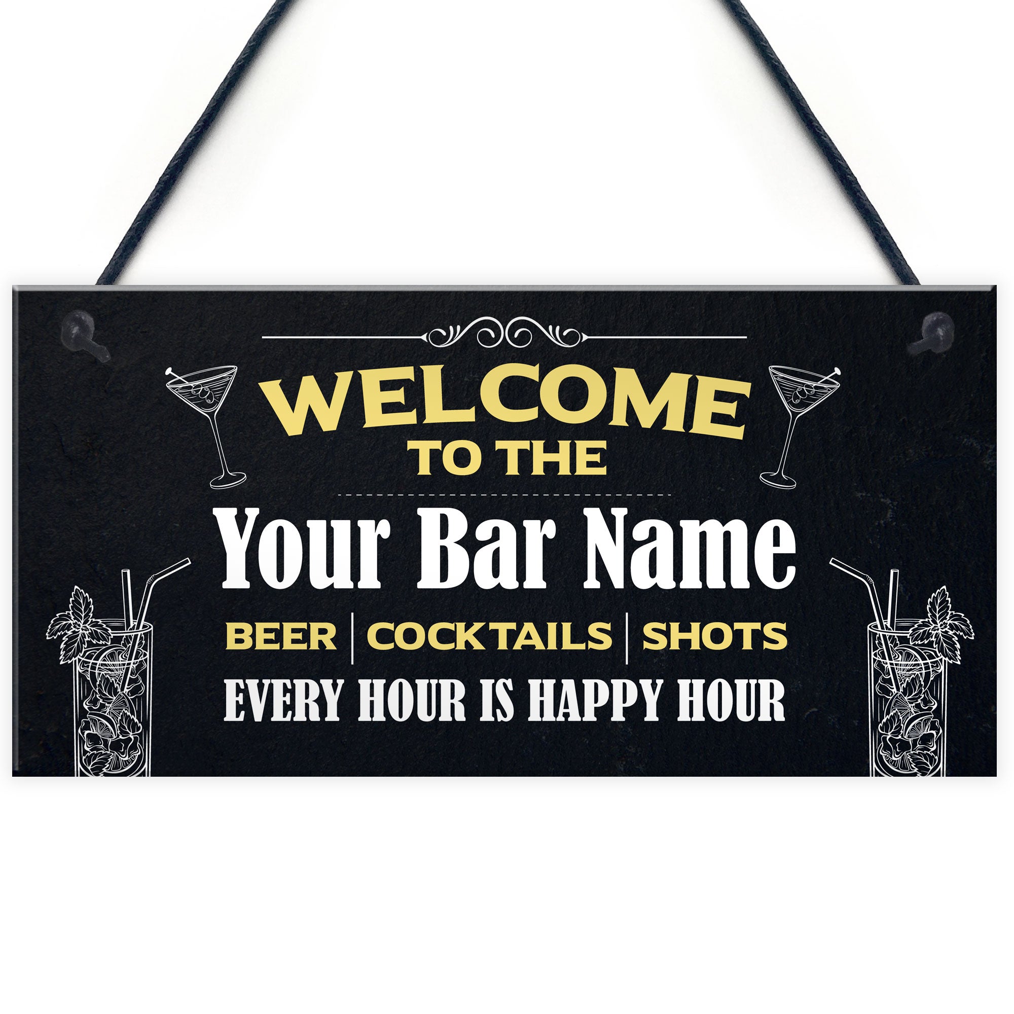 Bar Signs And Plaques Personalised Home Bar Sign Man Cave Sign – Red ...