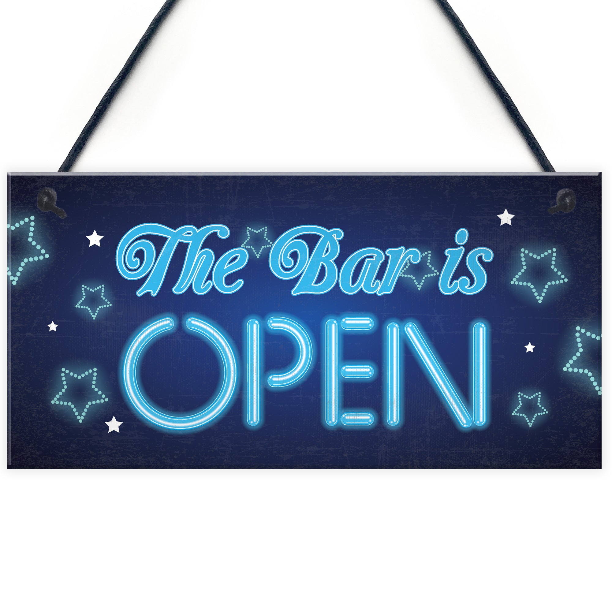 Novelty The Bar Is Open Plaque Home Bar Man Cave Alcohol Sign – Red ...