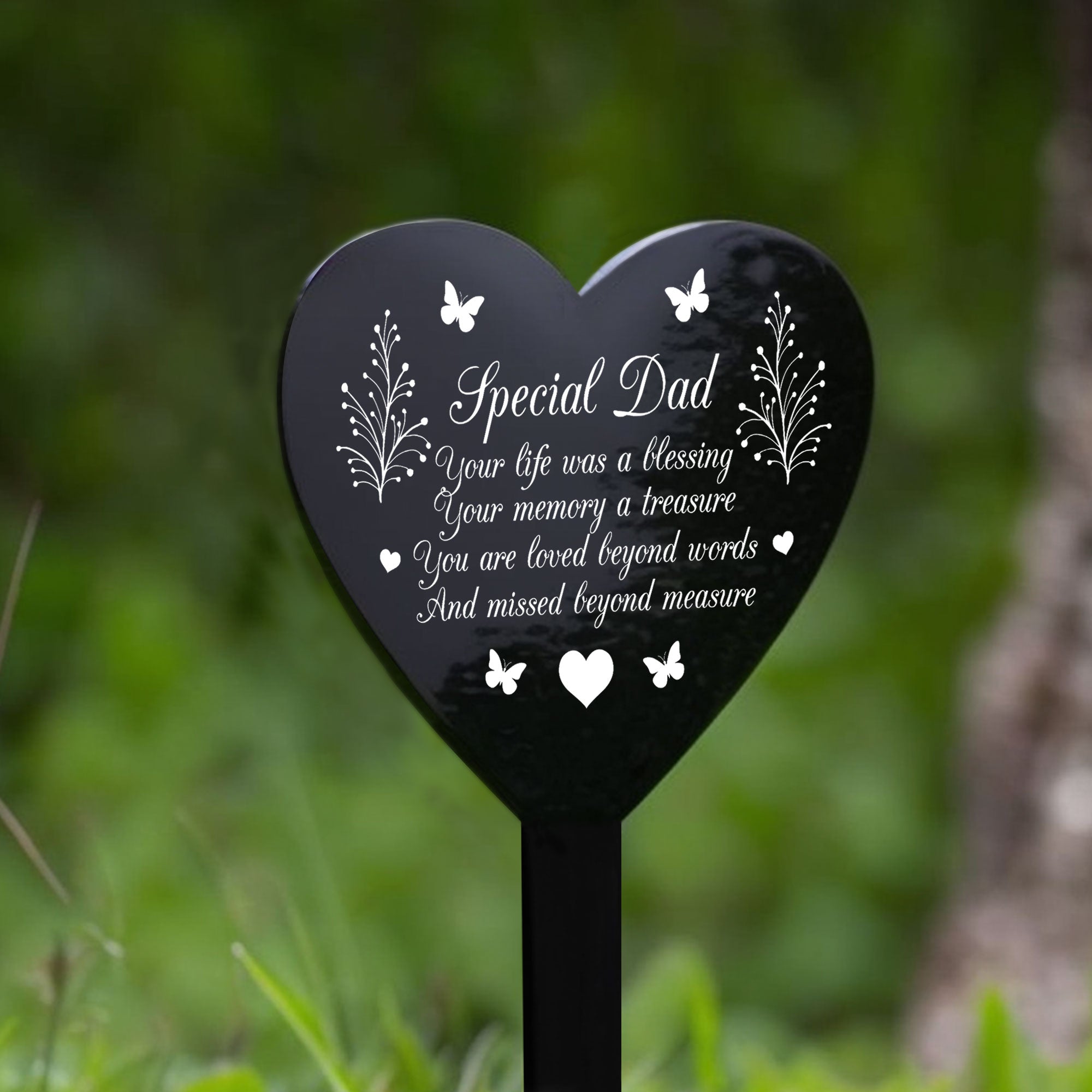 Dad Graveside Plaque Grave Marker Memorial Remembrance Decor – Red ...