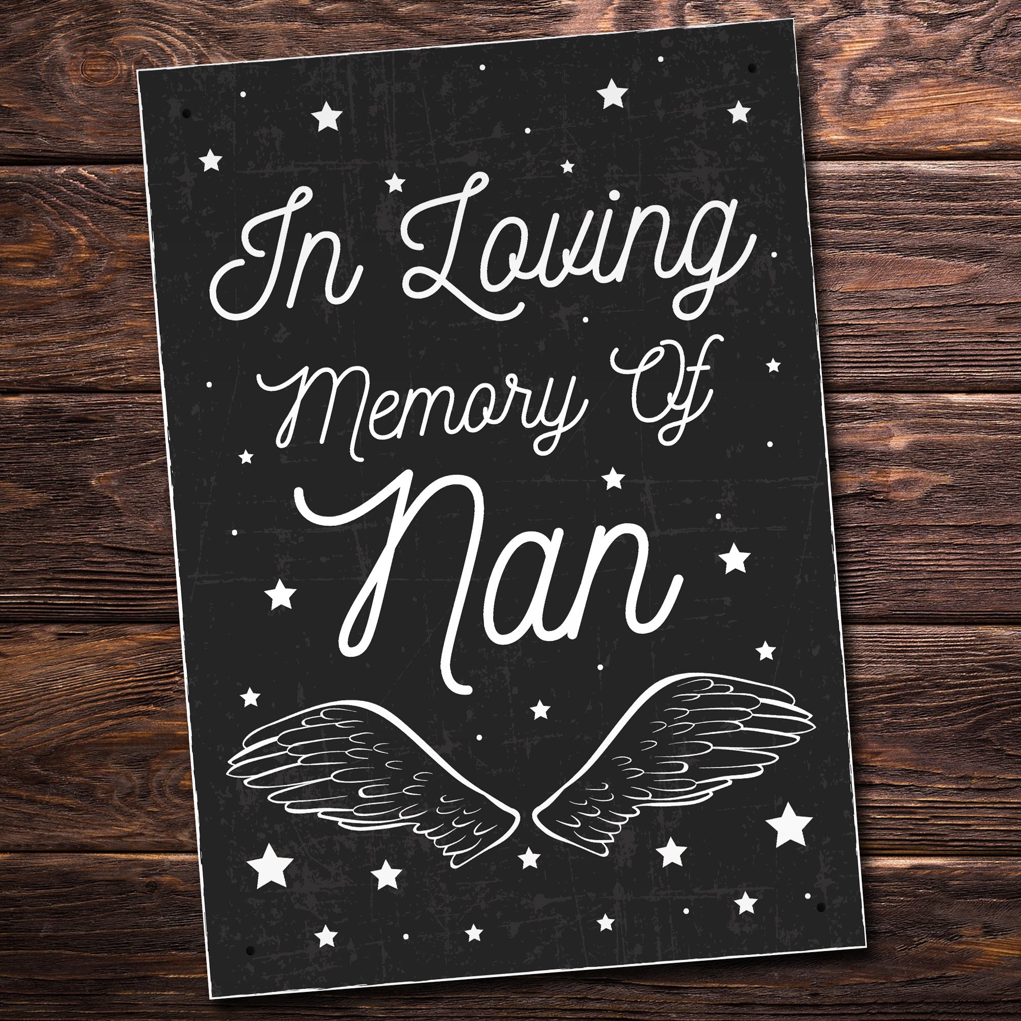 Christmas In Memory Of NAN Nanny Angel Grave Memorial Plaque – Red ...
