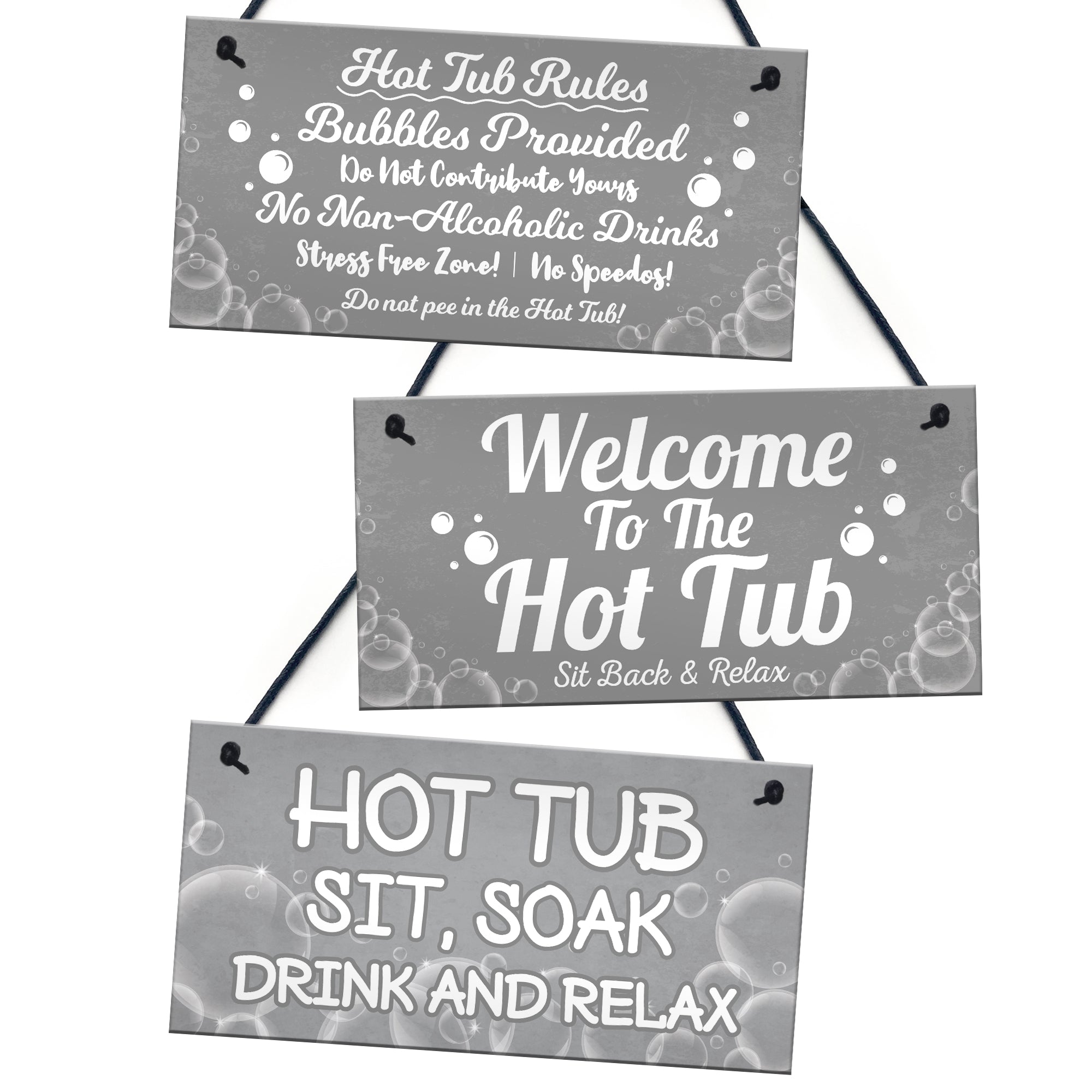 Hot Tub Rules Sign For Outside Grey Colour Scheme Hot Tub Signs – Red ...