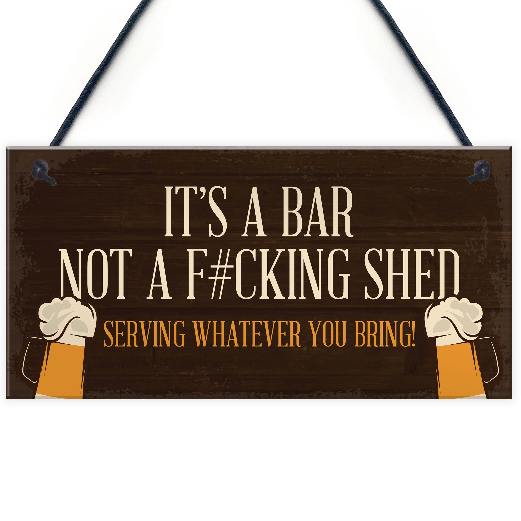 Rude Bar Sign Hanging Funny Garden Garage Pub Shed Man Cave – Red Ocean ...